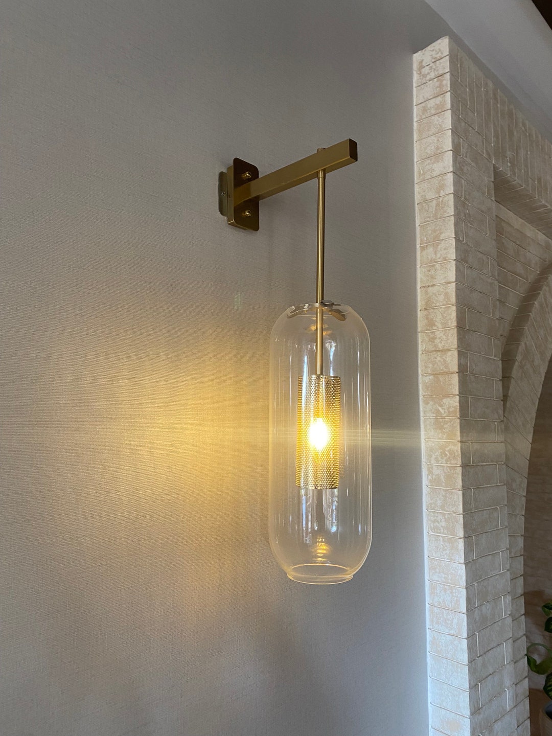 Modern Glass Wall Light Sconce Decorative Led Mirror Bedside Sconce ...