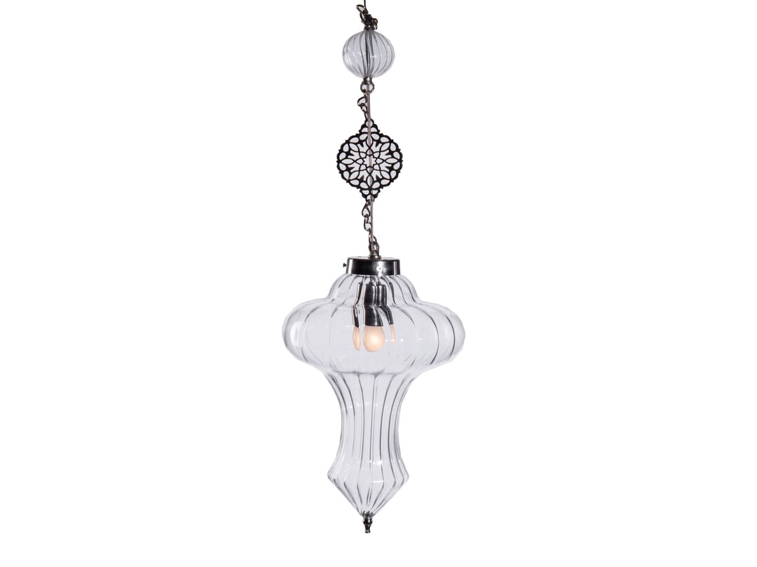 Middle Eastern Light Fixture - Blown Glass Light Fixture - Custom ...