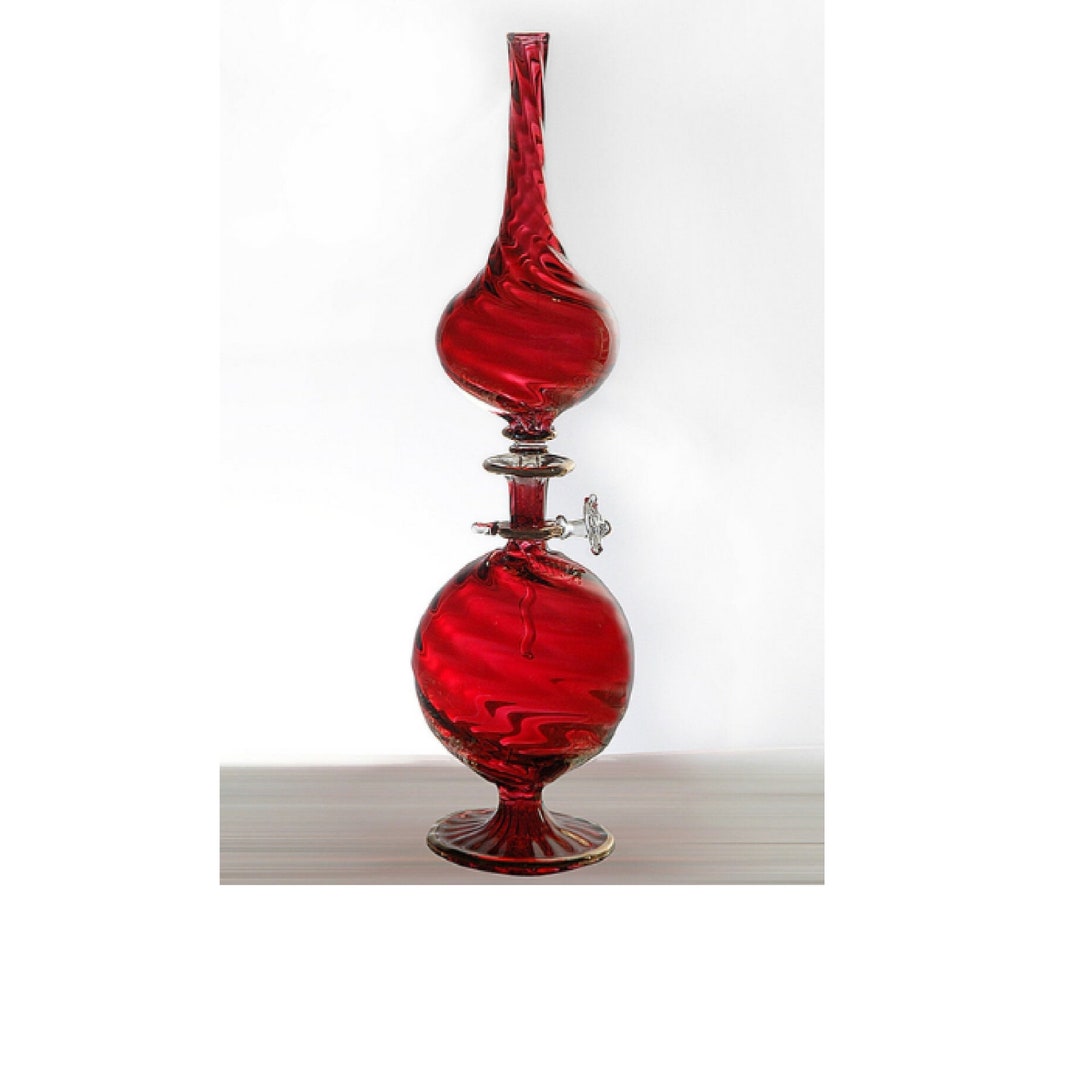 Custom Colors for Pretty Red Glass Ornaments Oil Lamp Classic Home and ...
