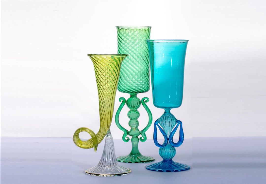 Lovely Handmade Glass Goblet - Glassware for Home Kitchen Decoration ...