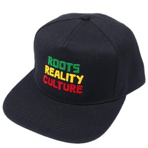 Roots Reality Culture Snapback Cap, Reggae Music Rasta Movement Flat ...