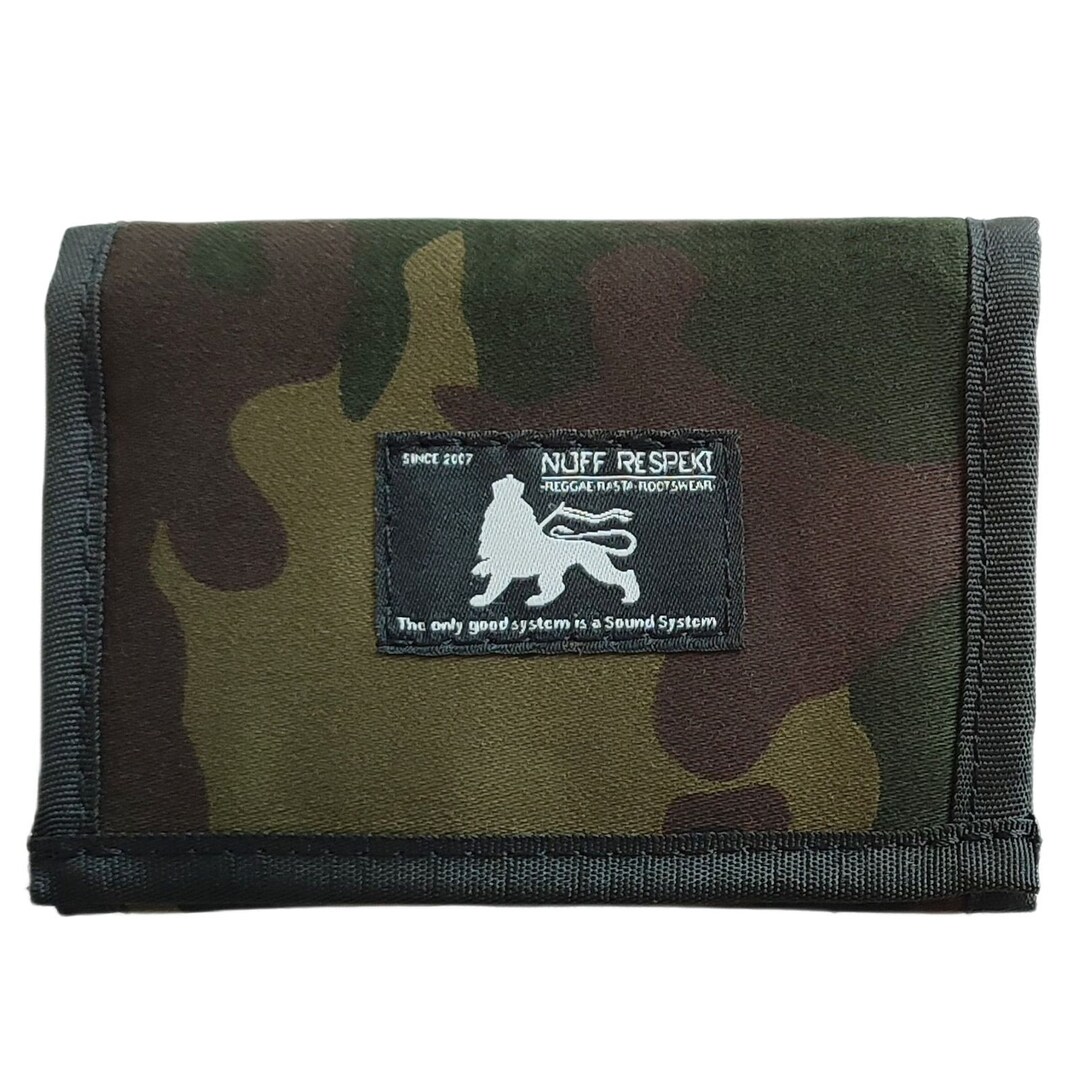 Wallet With Lion of Judah Woodland Camouflage Version Reggae Rasta ...