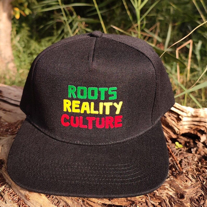 Roots Reality Culture Snapback Cap, Reggae Music Rasta Movement Flat ...