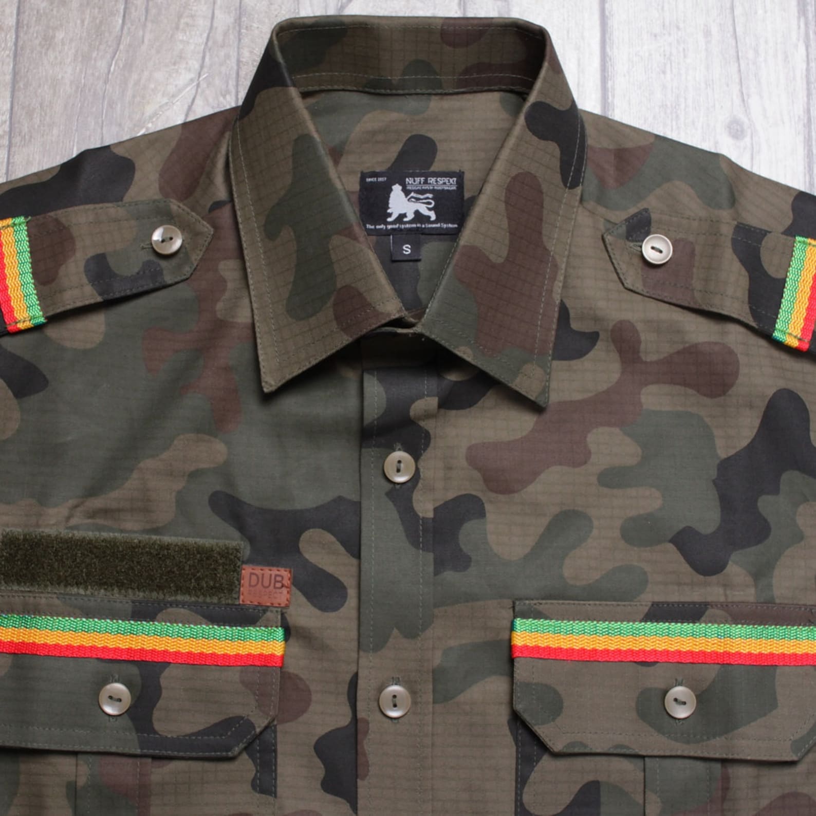 Rastafari Lion of Judah Epaulette Shirt Jah Army Reggae Style - Etsy