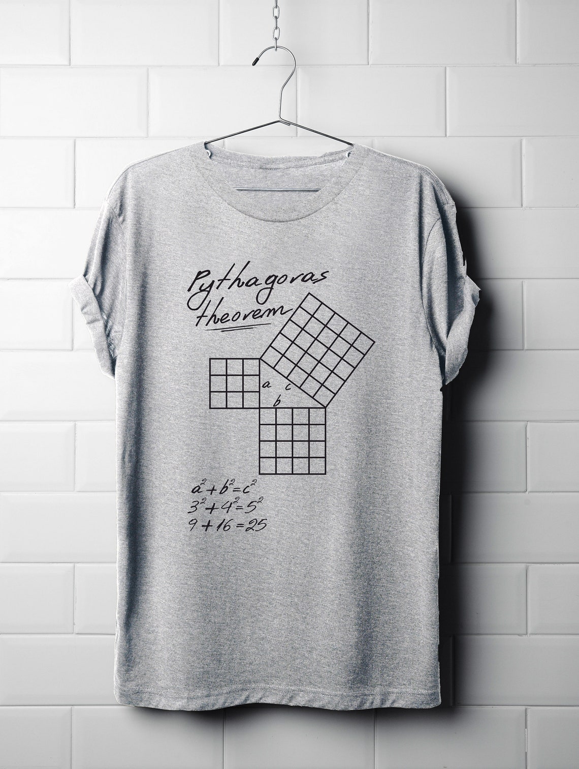 Pythagoras Theorem T-shirt, Pythagorean Theorem, Pythagoras T-shirt ...