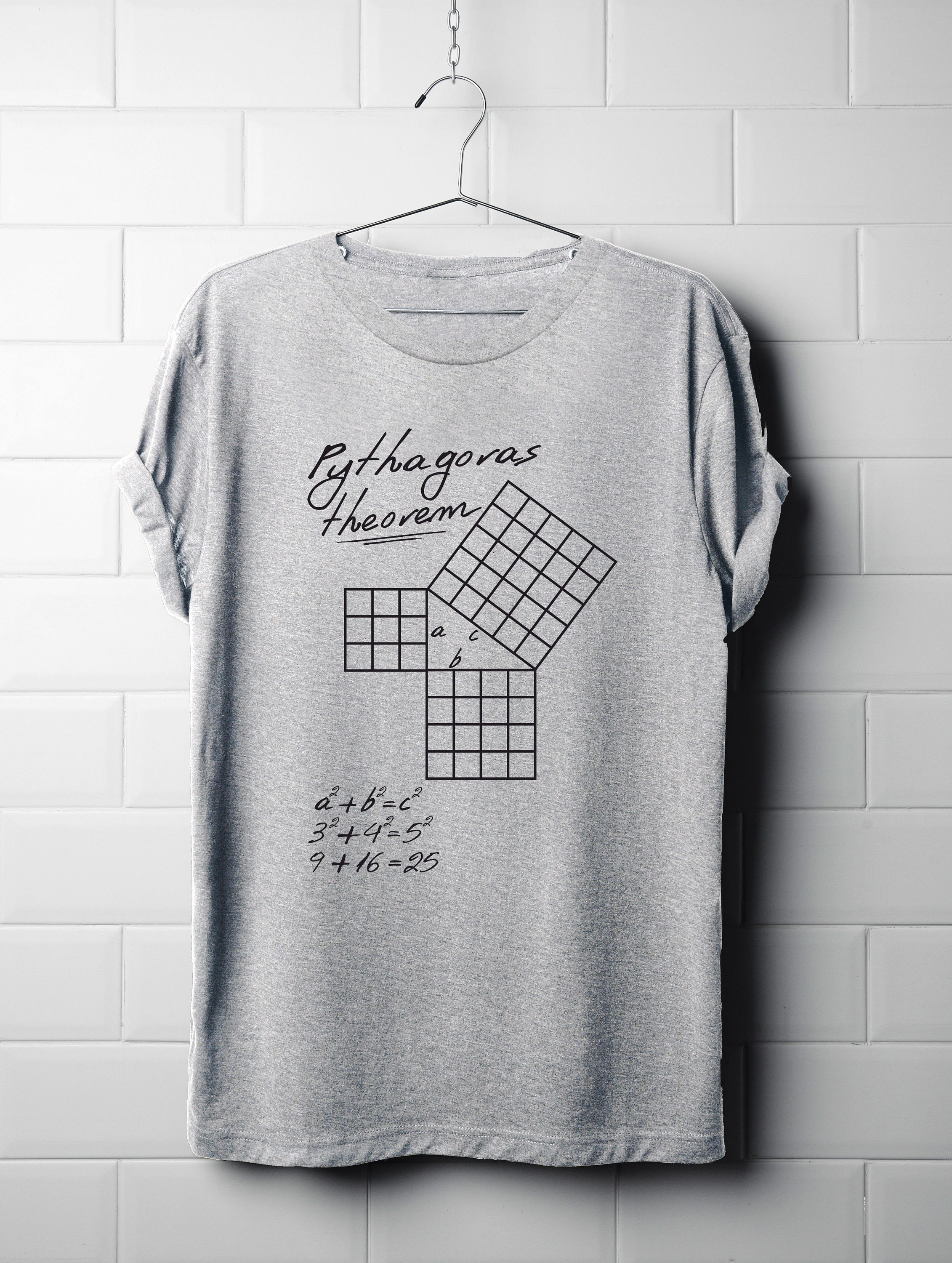 Pythagoras Theorem T-shirt, Ancient Greek Math Shirt - Etsy