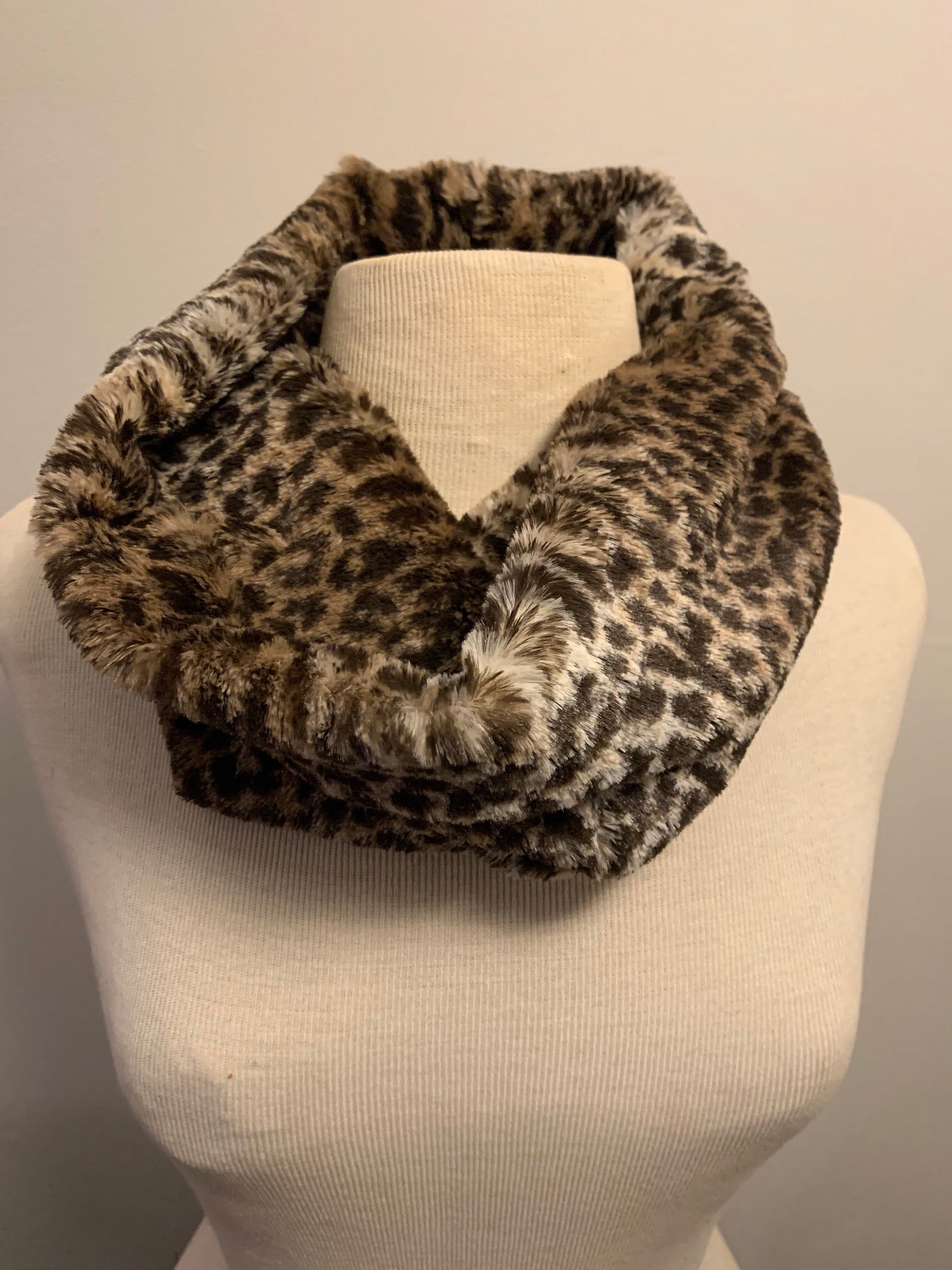 Cheetah Faux Fur Snood - Etsy