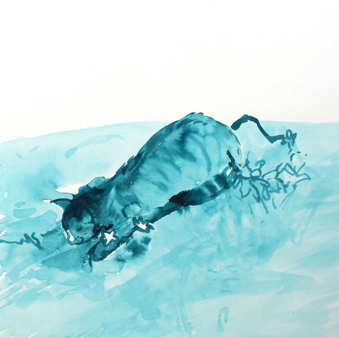 Cat Snifi in the Grass - Etsy