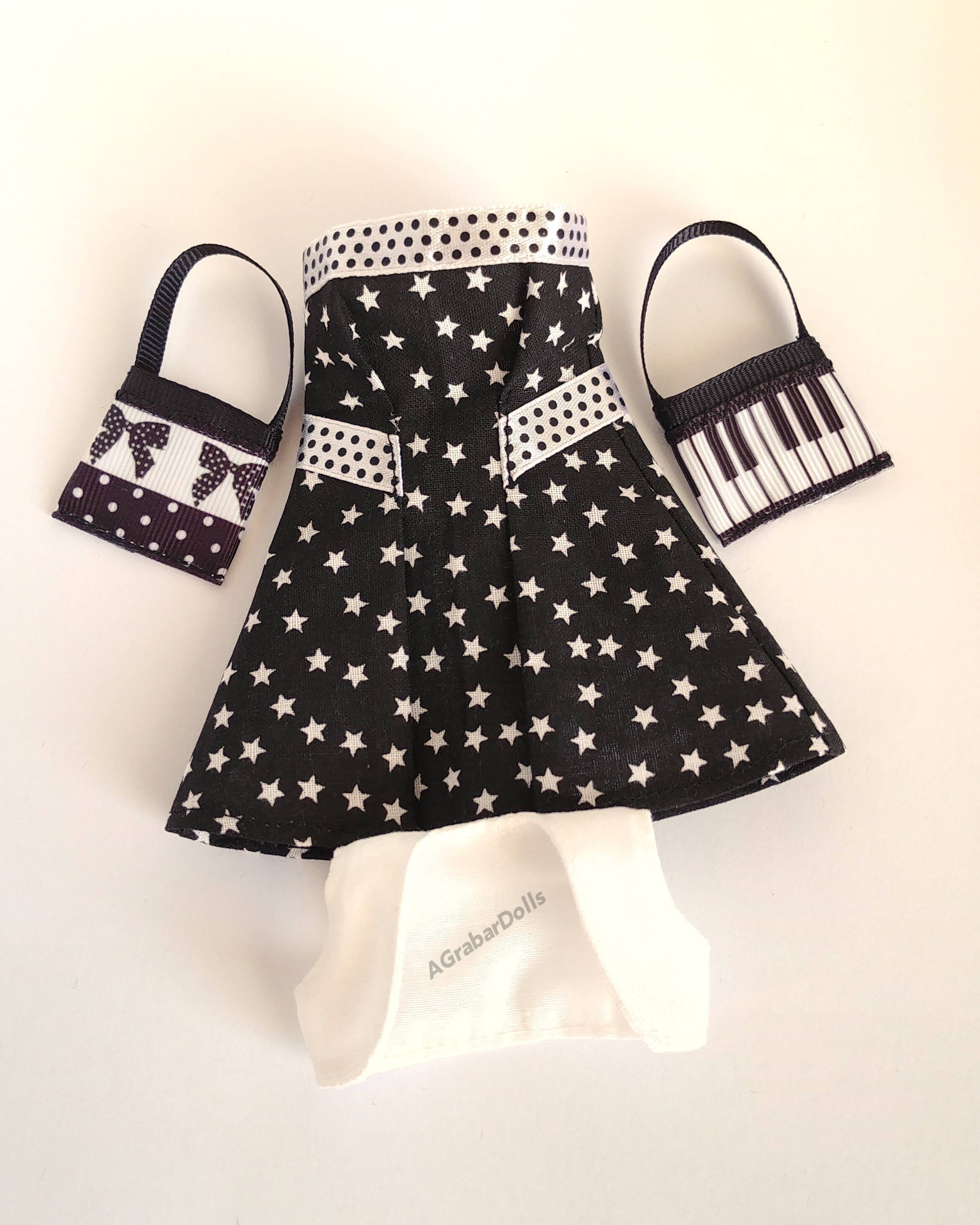 Set of Clothes for Curvy 1 6 Scale Doll Doll Black and White - Etsy