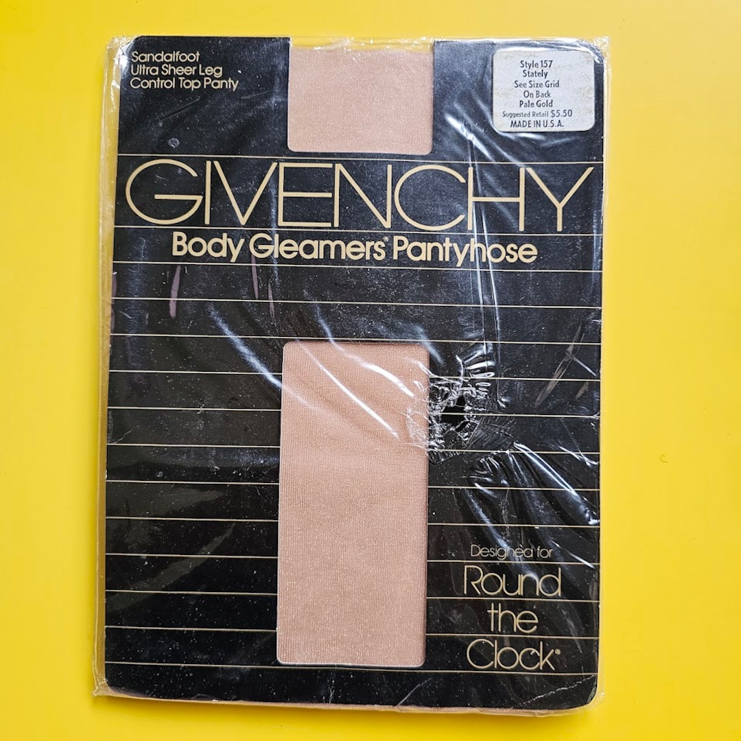 Vintage 80s Givenchy Pale Gold Stockings Body Gleamers Ultra Sheer ...
