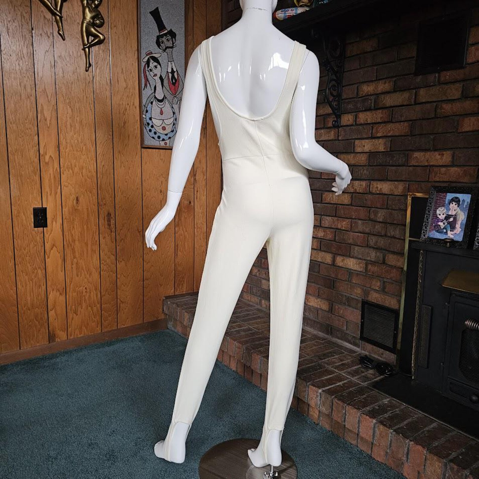 Vintage 80s Stirrup Stretch Pants Snow Bunny Ski Suspender Base Layer ...