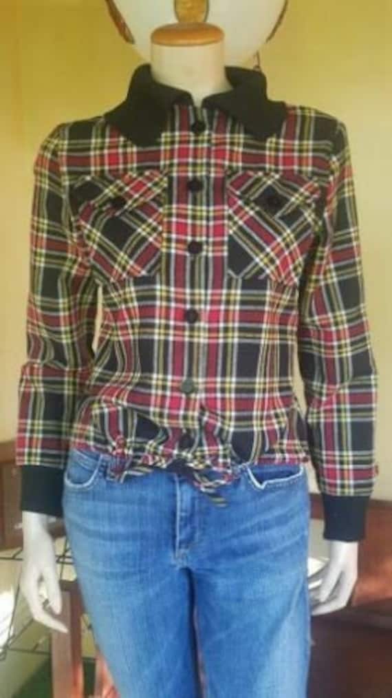 80s rockabilly tartan plaid - Gem