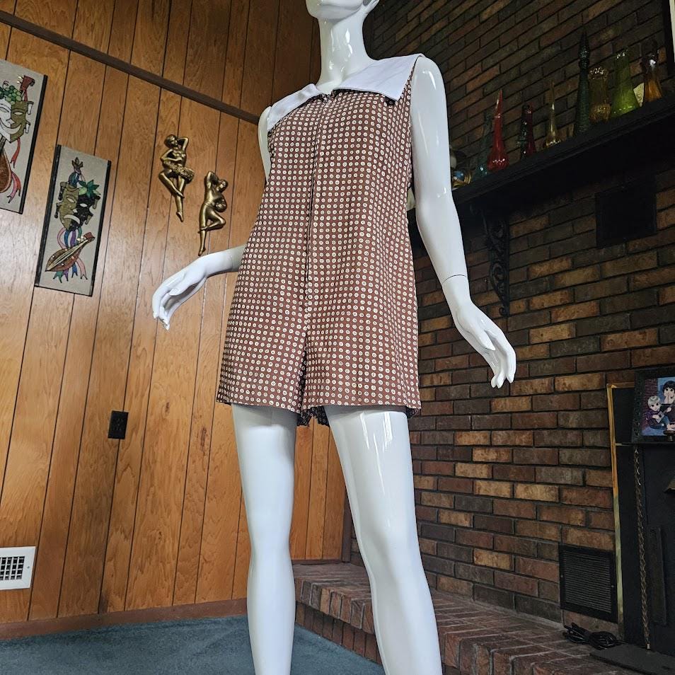 Vintage 60s Bullseye Hot Pants Mini Shorts Playsuit Go Go Novelty ...