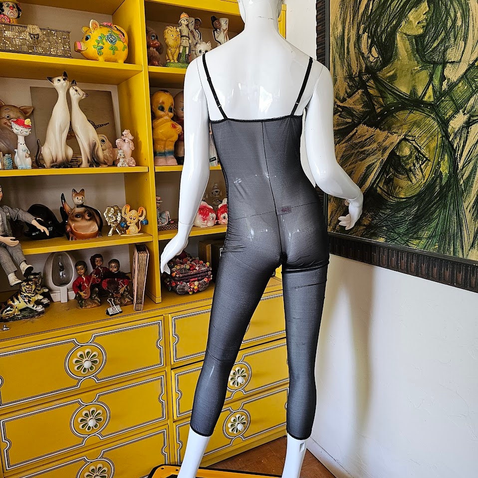 Vintage 80's Disco Mama Sheer Gold Glitter Bodystocking - Etsy