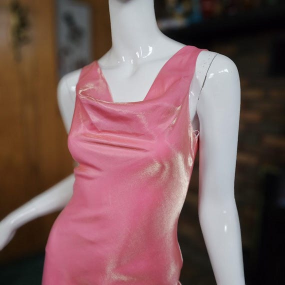 Vintage 90s Iconic Liquid Metallic Pink Gold Bias Sup… - Gem