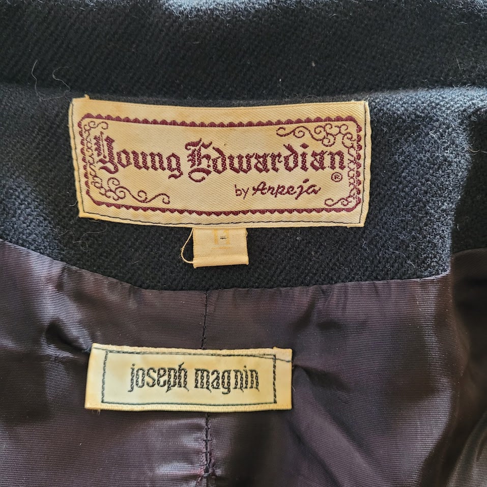 Vintage 60s Young Edwardian Joseph Magnin Mod Youthquake Puff Slv Split ...