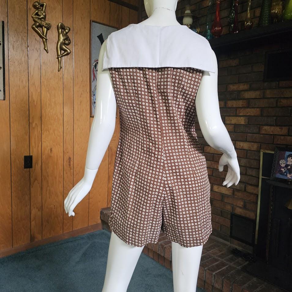 Vintage 60s Bullseye Hot Pants Mini Shorts Playsuit Go Go Novelty ...