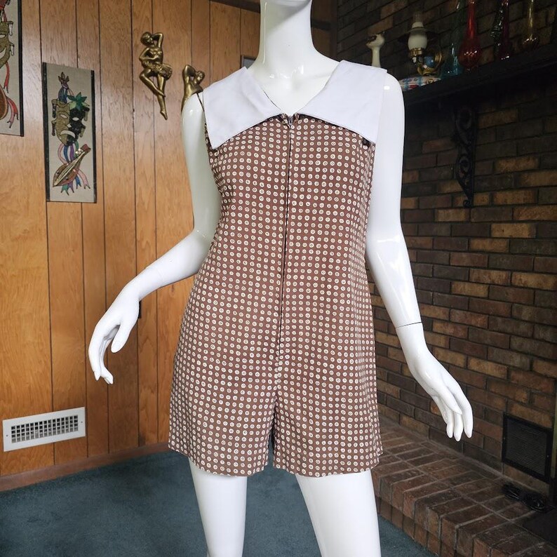 Vintage 60s Bullseye Hot Pants Mini Shorts Playsuit Go Go Novelty ...