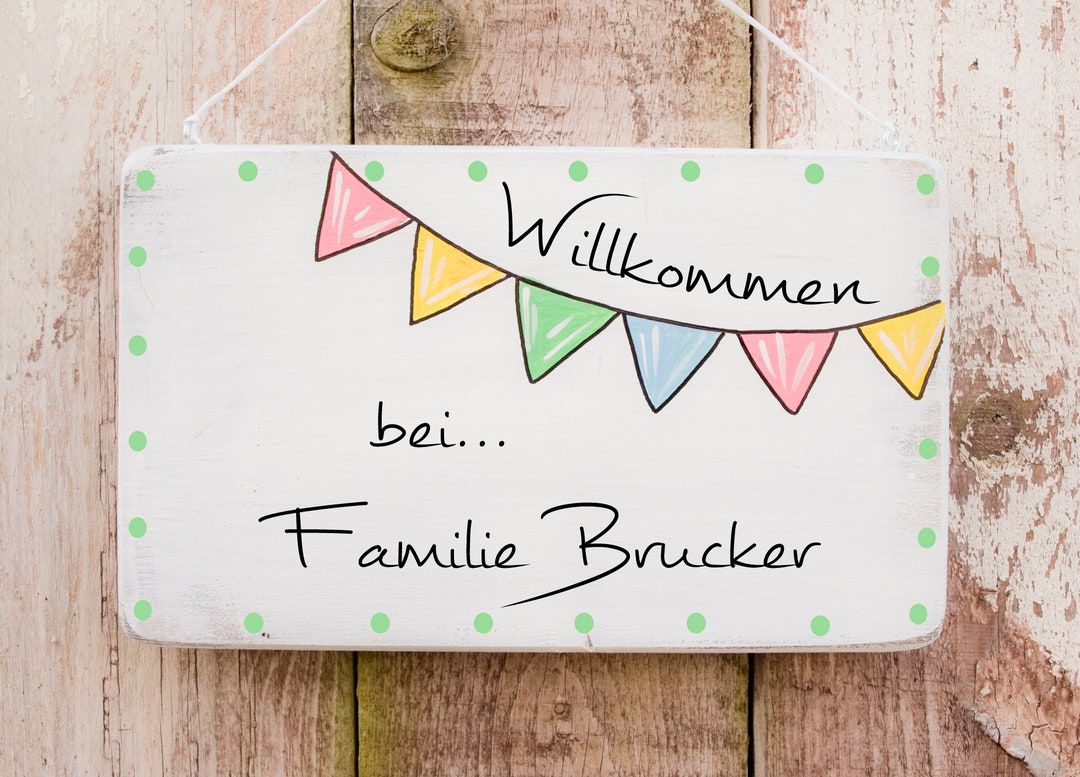 Door Sign Family Door Sign Name Tag - Etsy