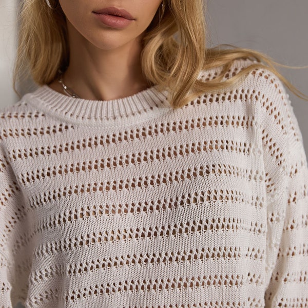 Loose Knit Sweater - Etsy