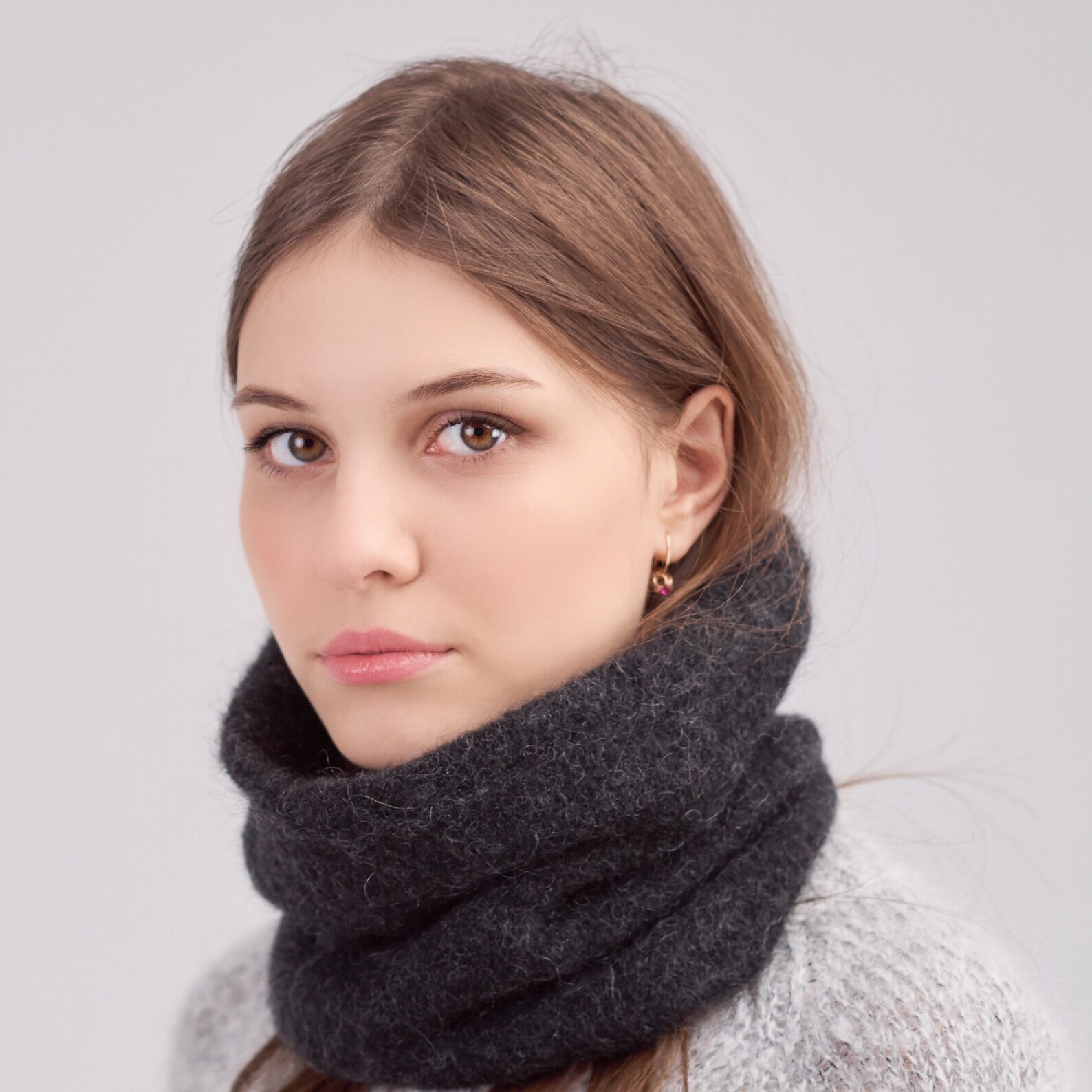 Mohair With Merino Wool Infinity Scarf Hand Knitted Unisex - Etsy