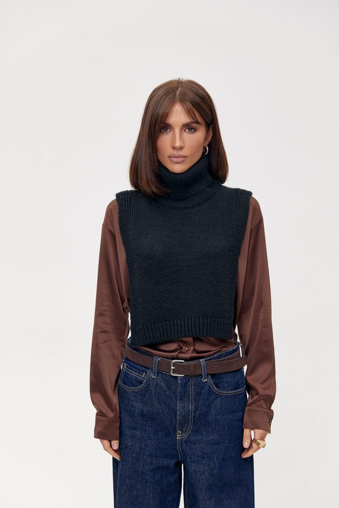 Turtleneck Dickie, Knit Wool Dickie, Mock Turtleneck, Dickie Collar ...