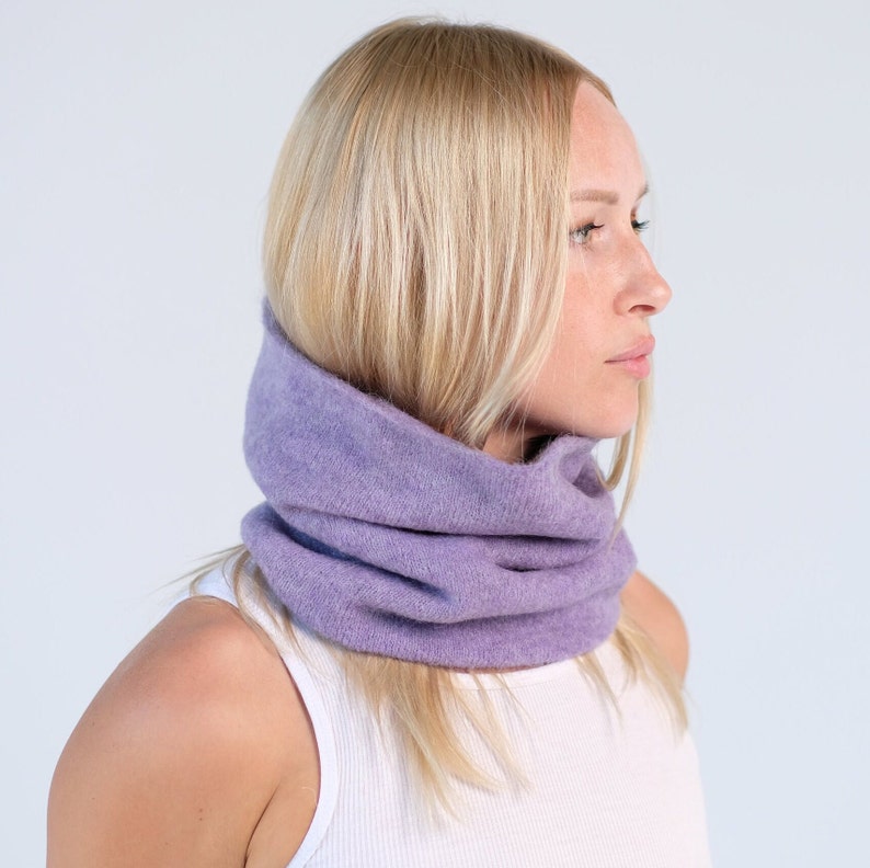 Mohair With Merino Wool Infinity Scarf Hand Knitted Unisex - Etsy