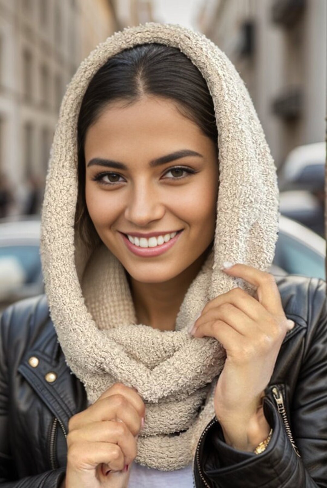 Hooded Scarf, Hooded Cowl, Balaclava, Neck Cowl, Head Scarf Women, Hood ...