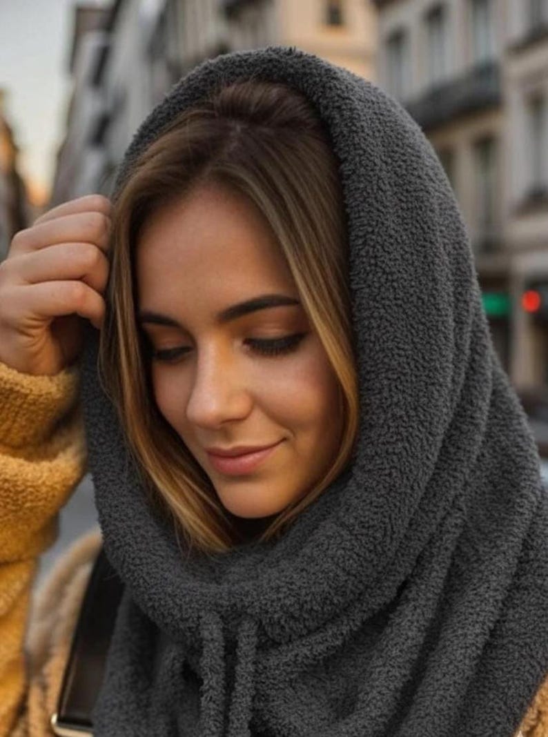 Hooded Scarf, Hooded Cowl, Balaclava, Neck Cowl, Head Scarf Women, Hood ...