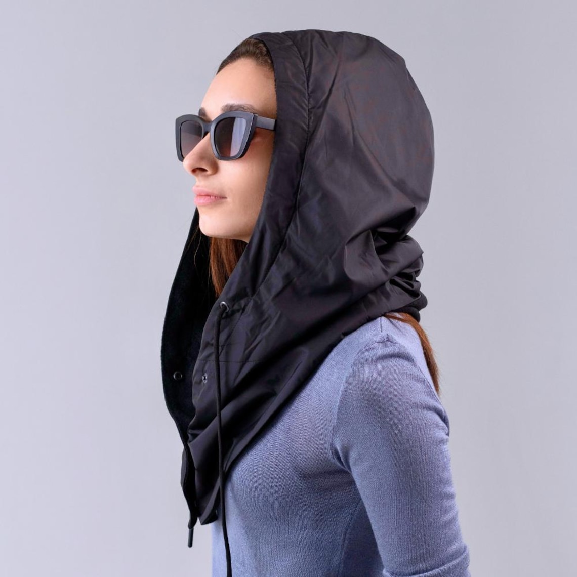 Hooded Scarf, Balaclava, Waterproof Windproof Hood, Fall Style ...