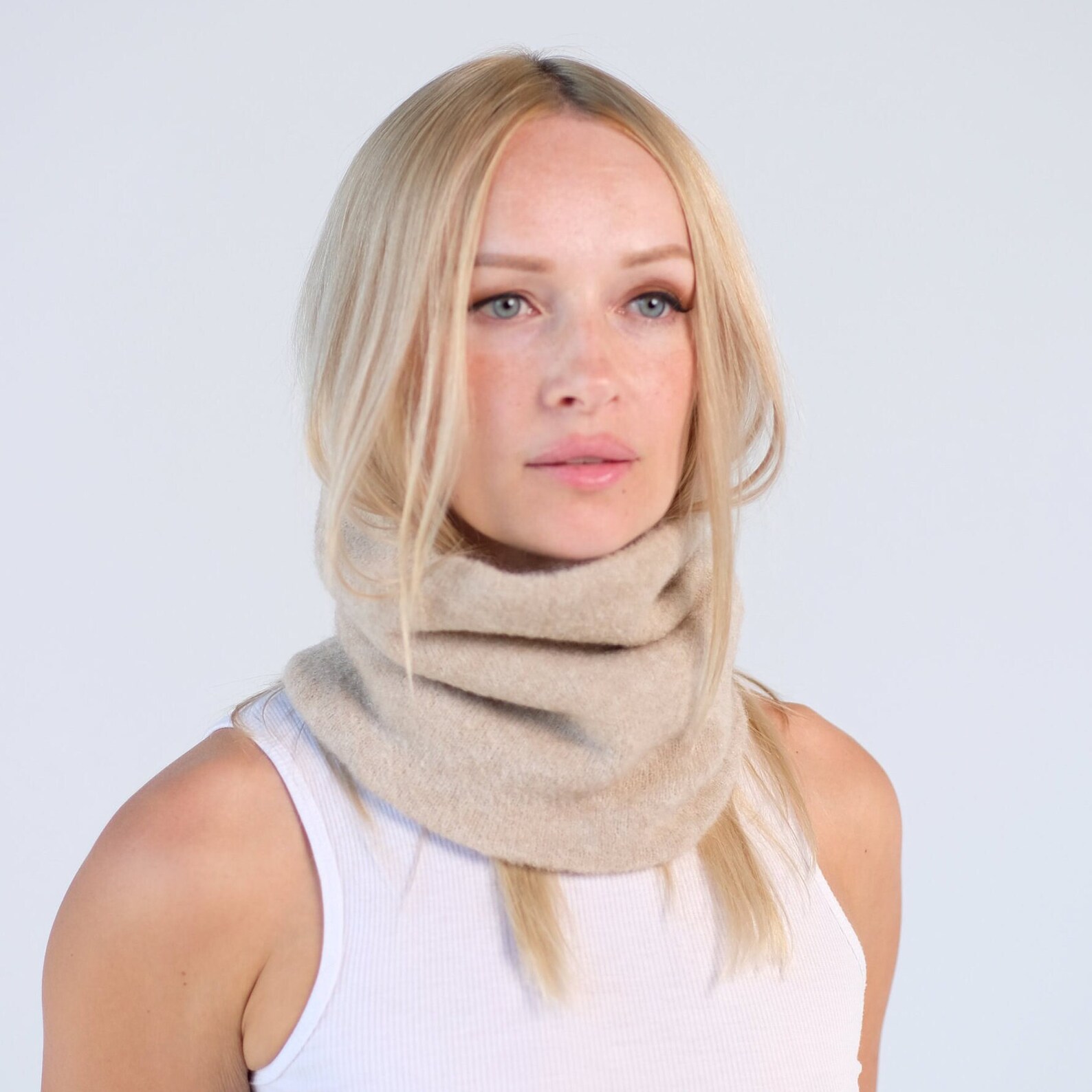 Mohair With Merino Wool Infinity Scarf, Hand Knitted Unisex Snood - Etsy