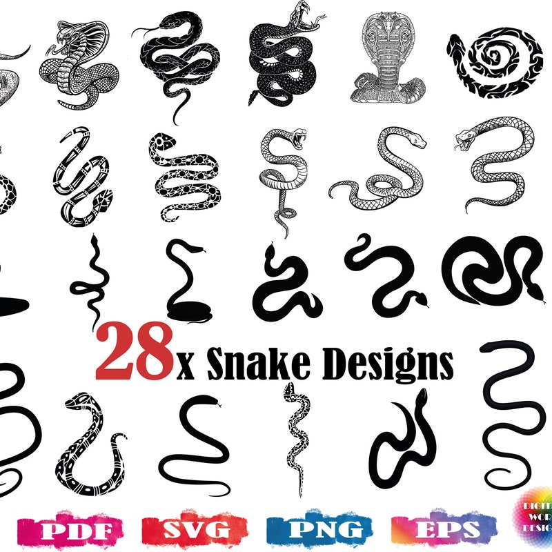 Snake Silhouette - Etsy