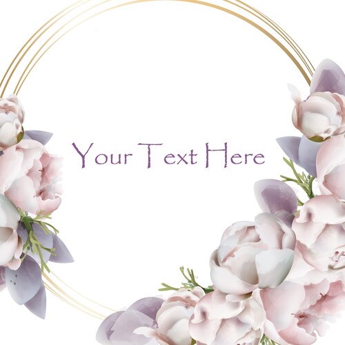 Floral Wreaths Flower Ornamental Circle Flourish Circle - Etsy