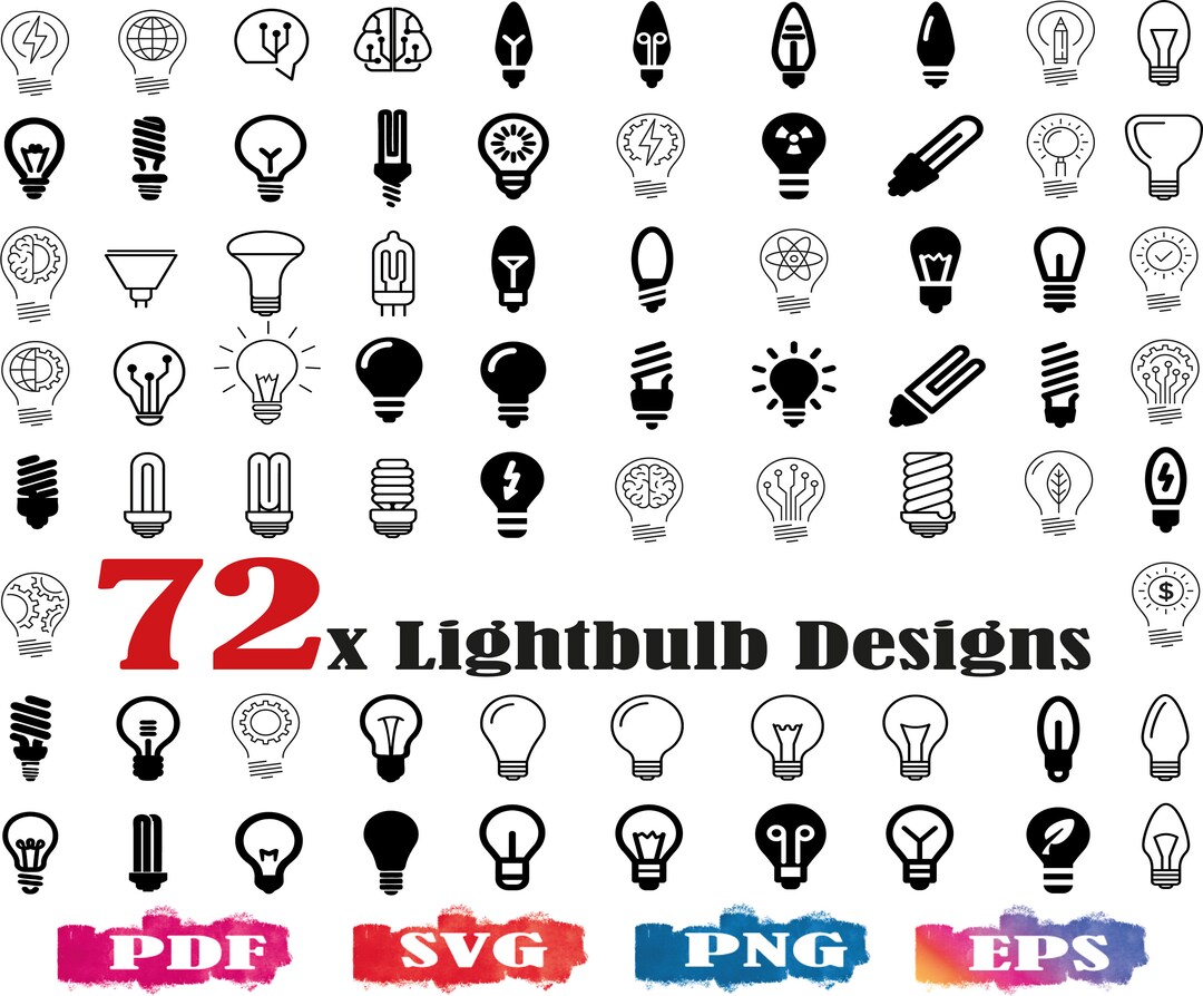 Lightbulb SVG, Lightbulb Clipart, Bulb Svg, Light Bulb Logo, Lightbulb ...