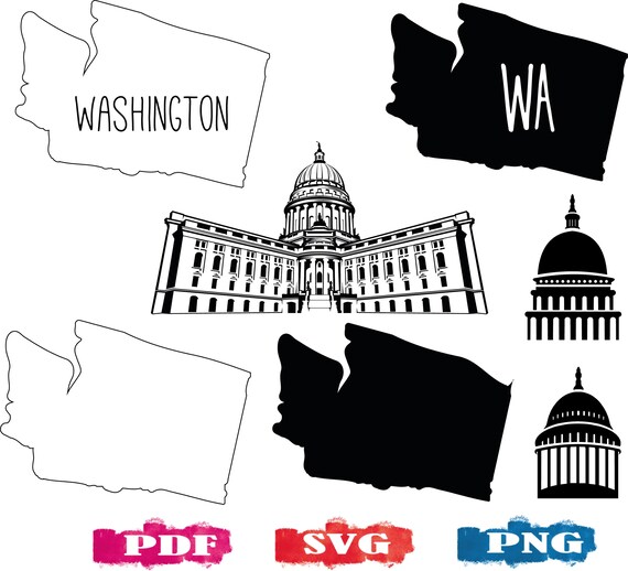 Clipart Washington State Map