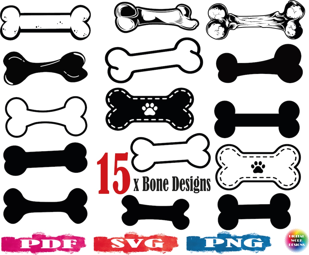 Dog Bone SVG | Bone SVG | Bone Design | Dog Toy Silhouette | Animal ...