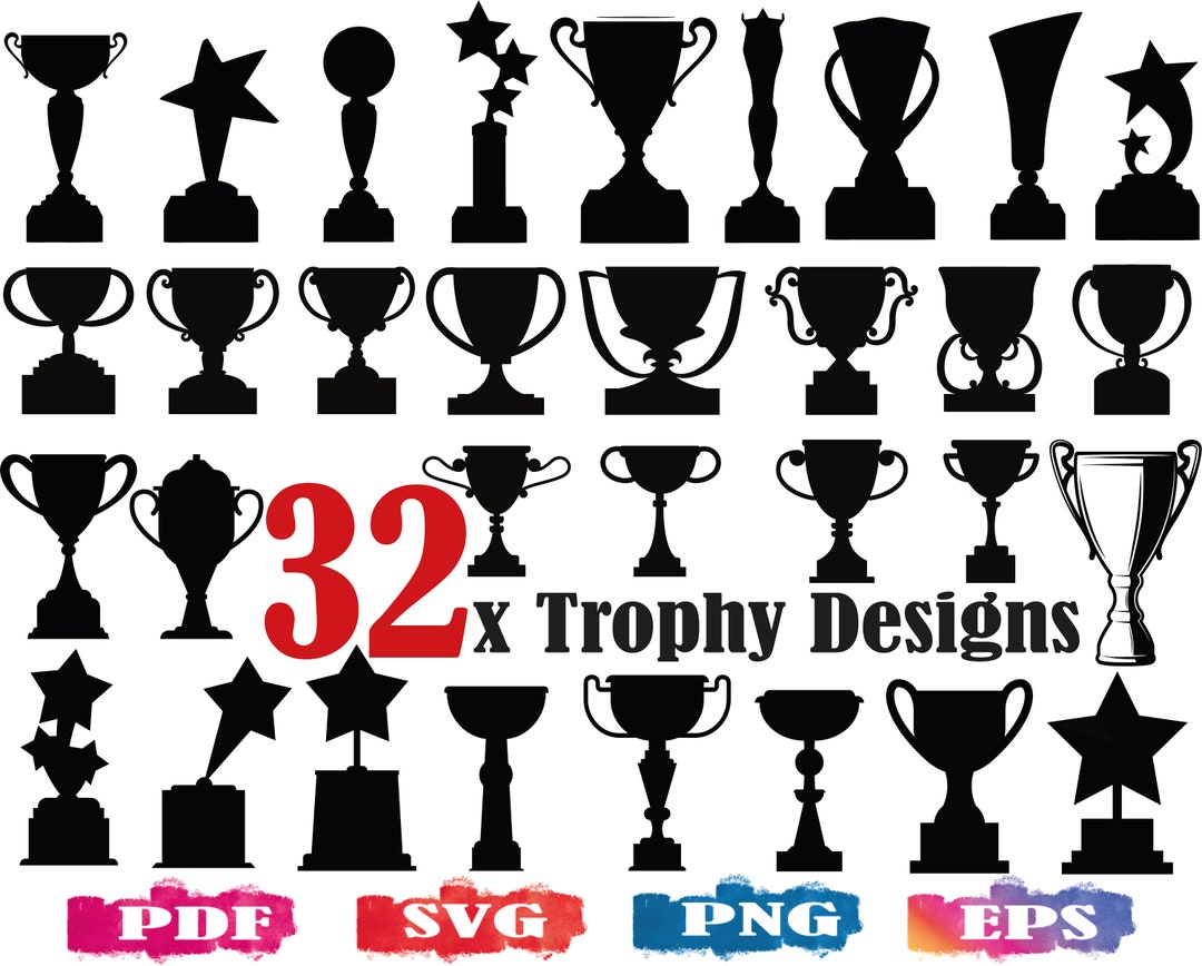 Trophy SVG | Cup SVG | Trophy Silhouette | Trophy Sticker | Win Icon ...