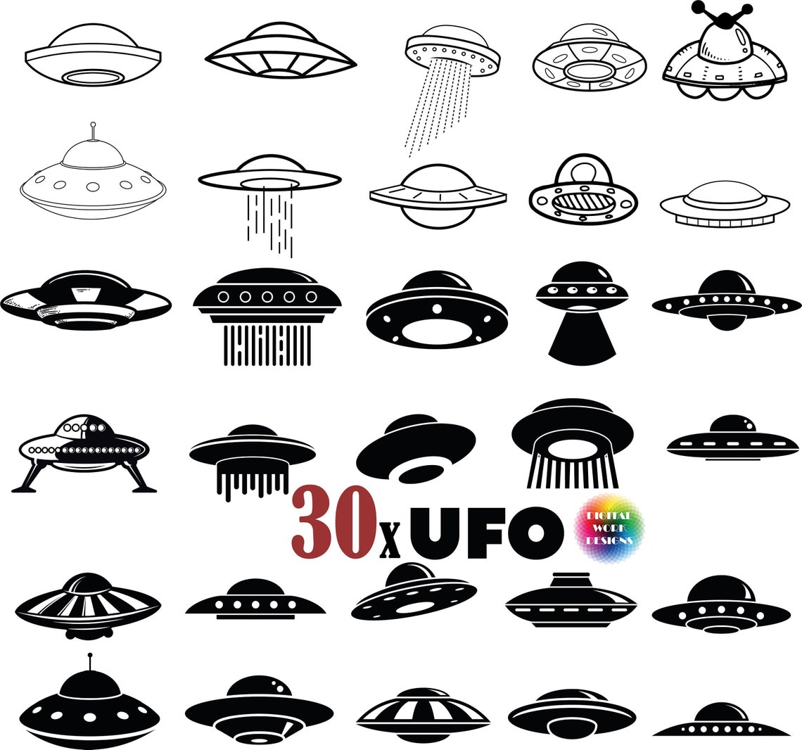 UFO SVG, Ufo Silhouette, Ufo Cut File, Ufo Clipart, Alien Ship Svg ...