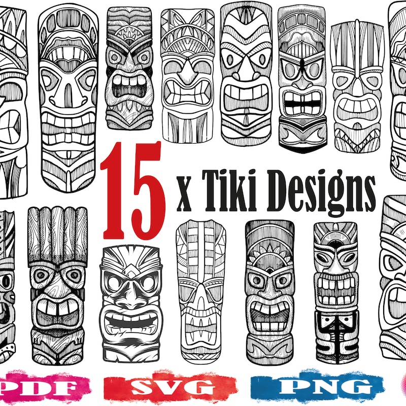 Tiki Svg - Etsy