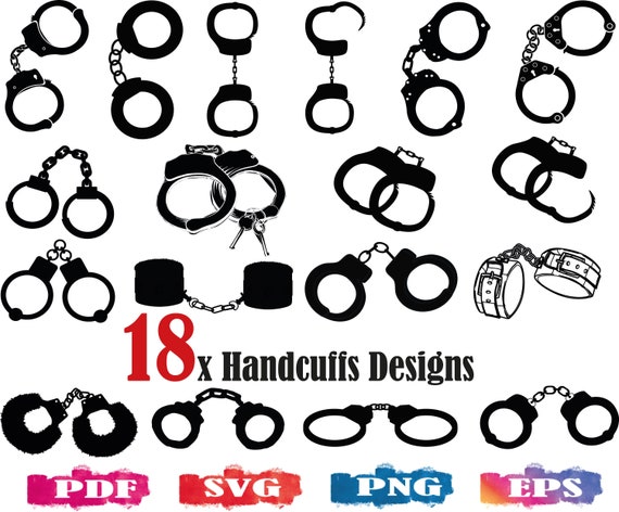 Handcuffs SVG Handcuffs Silhouette Handcuffs Police | Etsy