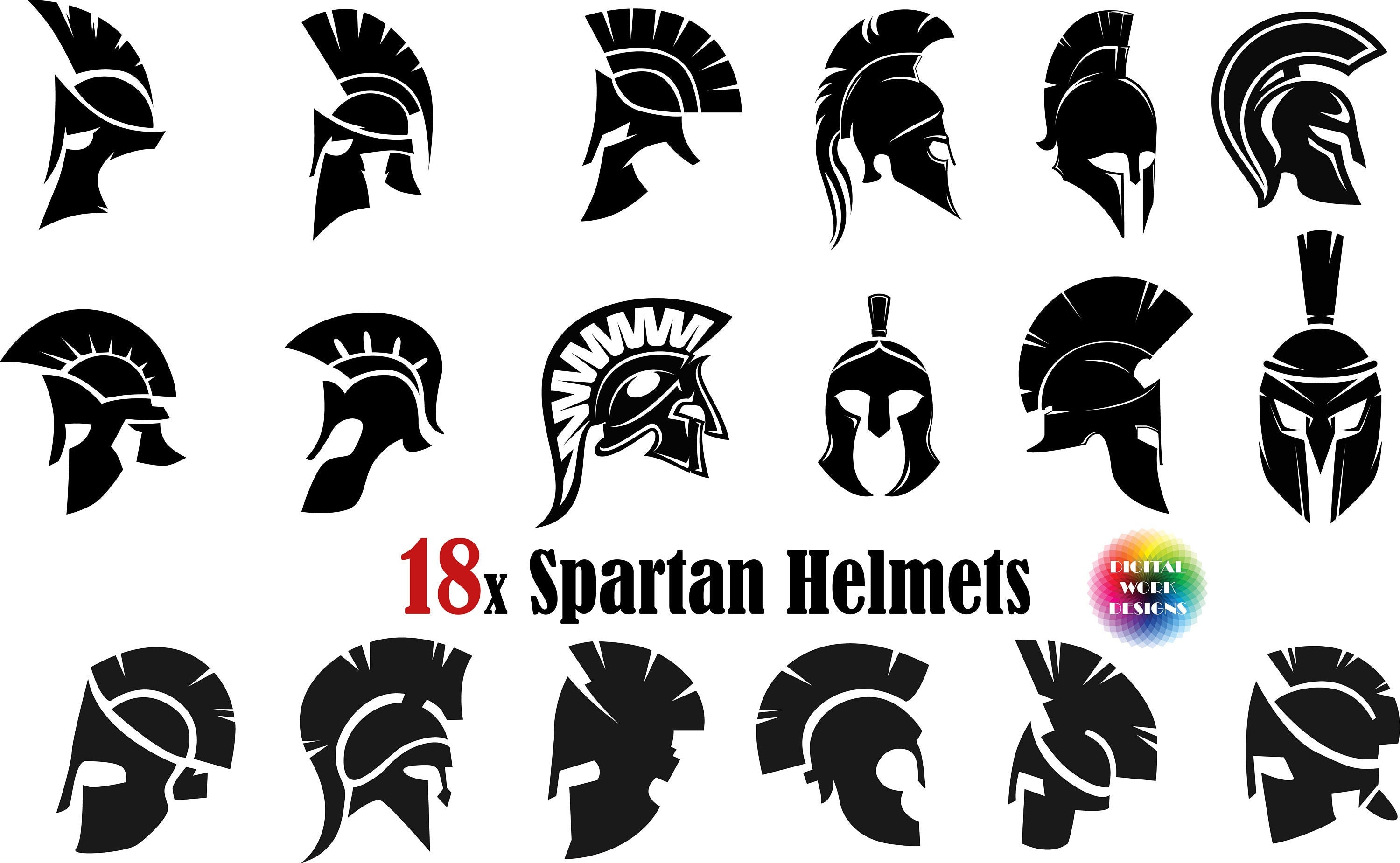 Spartan Head Logo Clip Art
