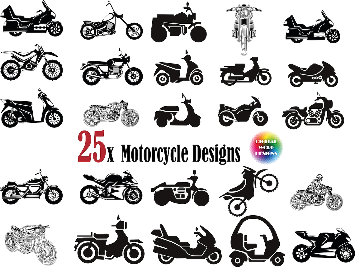 Motorcycle SVG Motorbike Png Motorcycle Clipart Cut File - Etsy