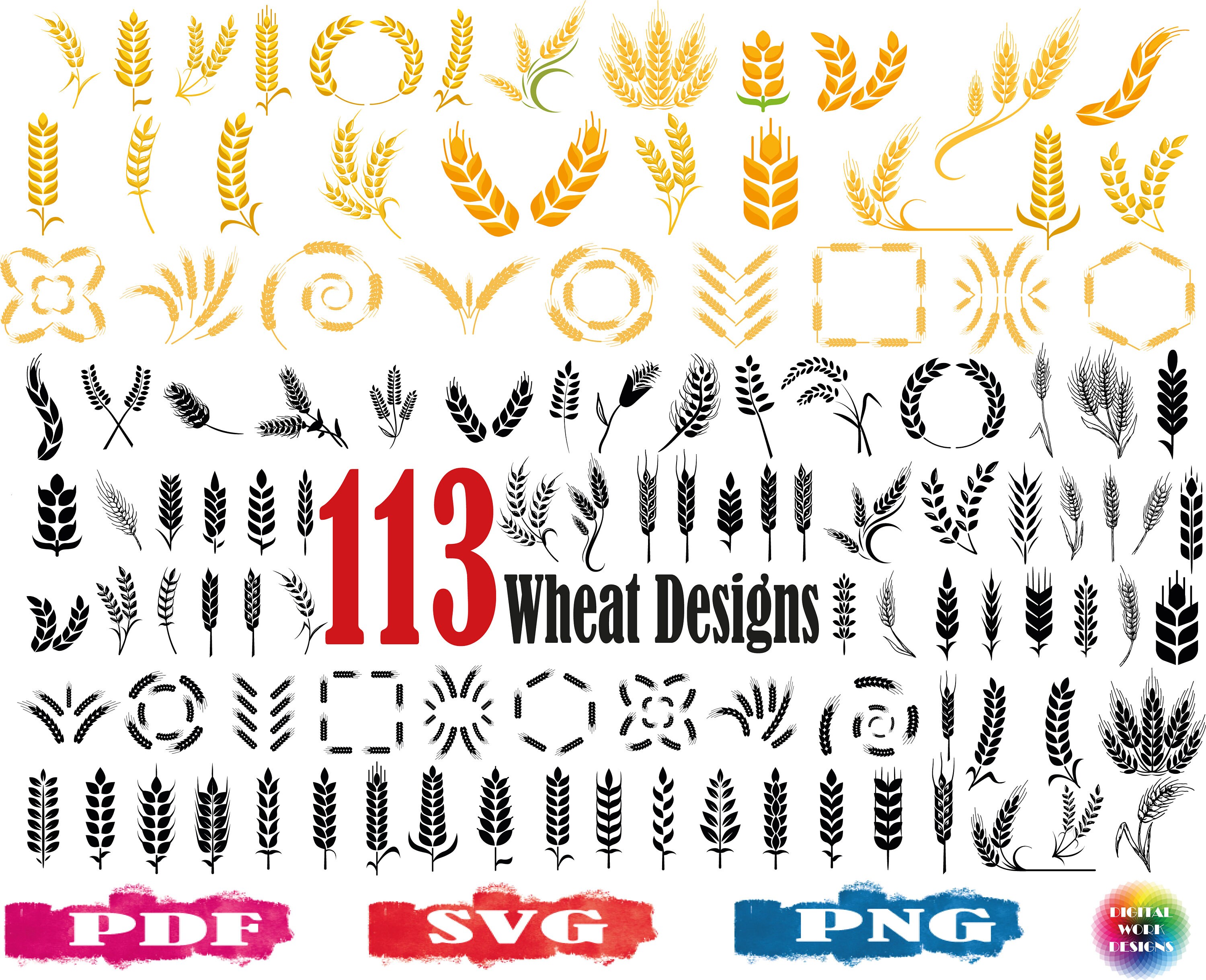 Wheat SVG Grain SVG Barley SVG Wheat Clipart Wheat - Etsy Canada