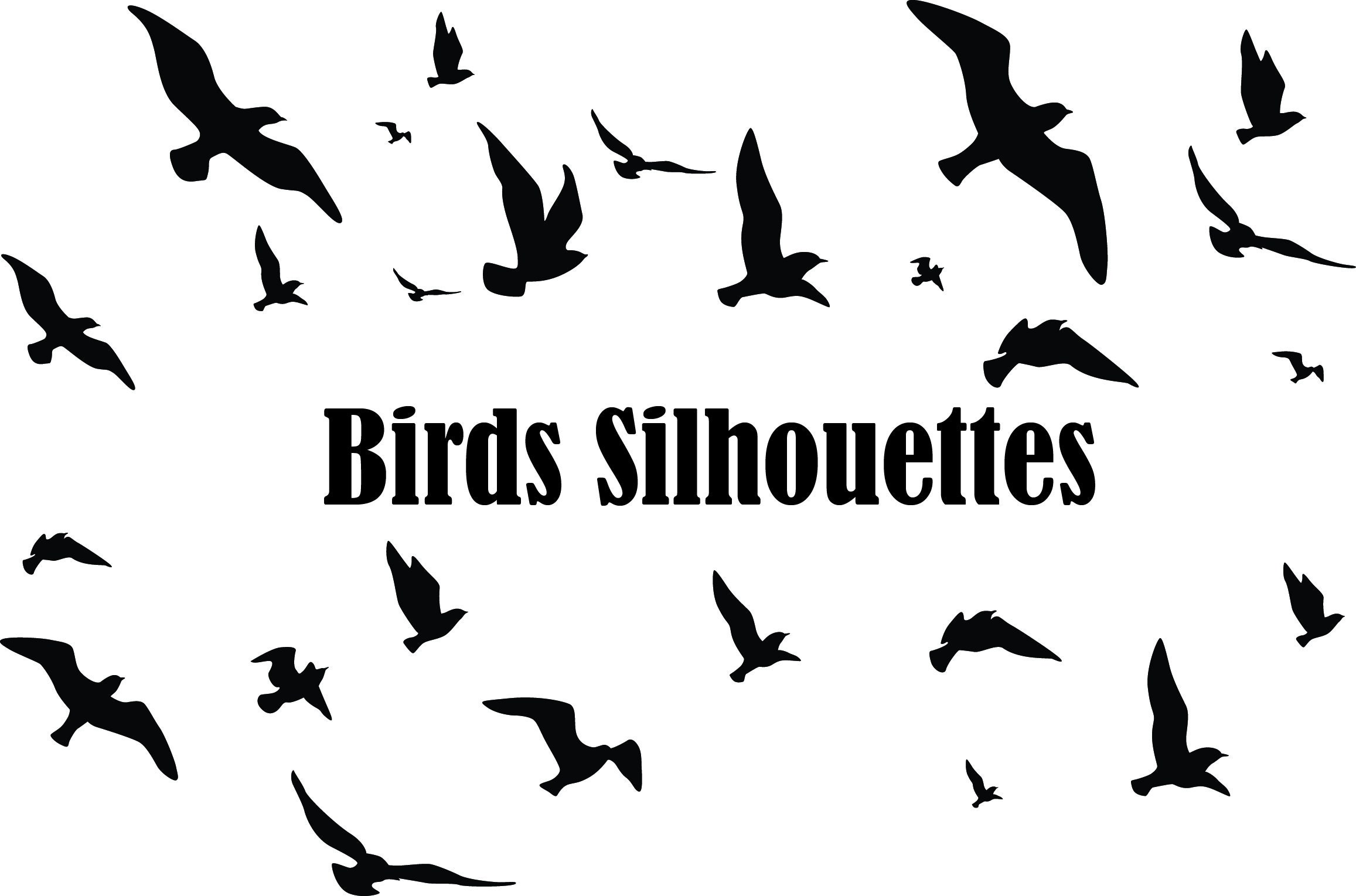 26 X Bird Silhouettes,flying Birds SVG ,dxf,eps,psd,png,jpg Printable ...