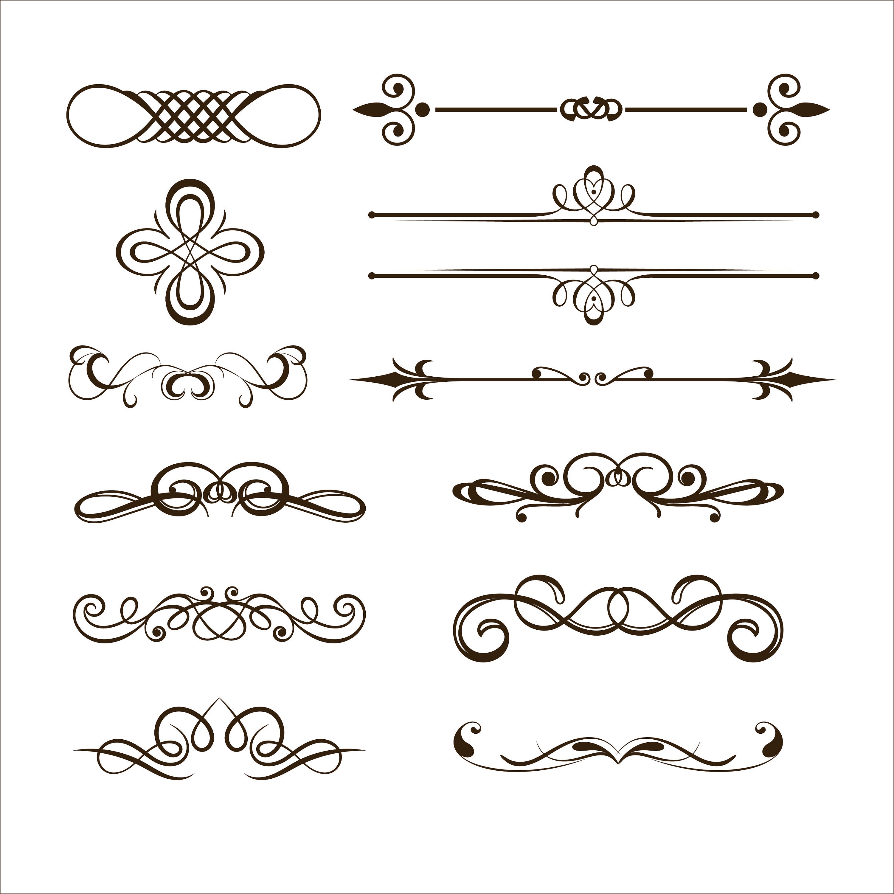 13 X Text Dividers Bundle , Ornamental Text Dividers Pack , ,SVG , Dxf ...