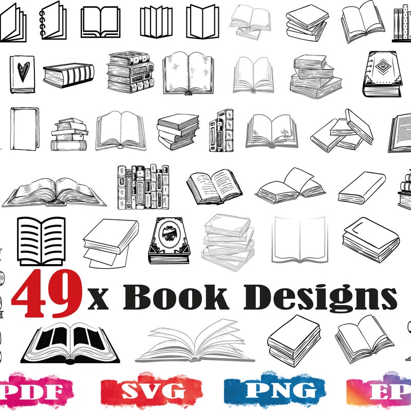 Book Svg - Etsy