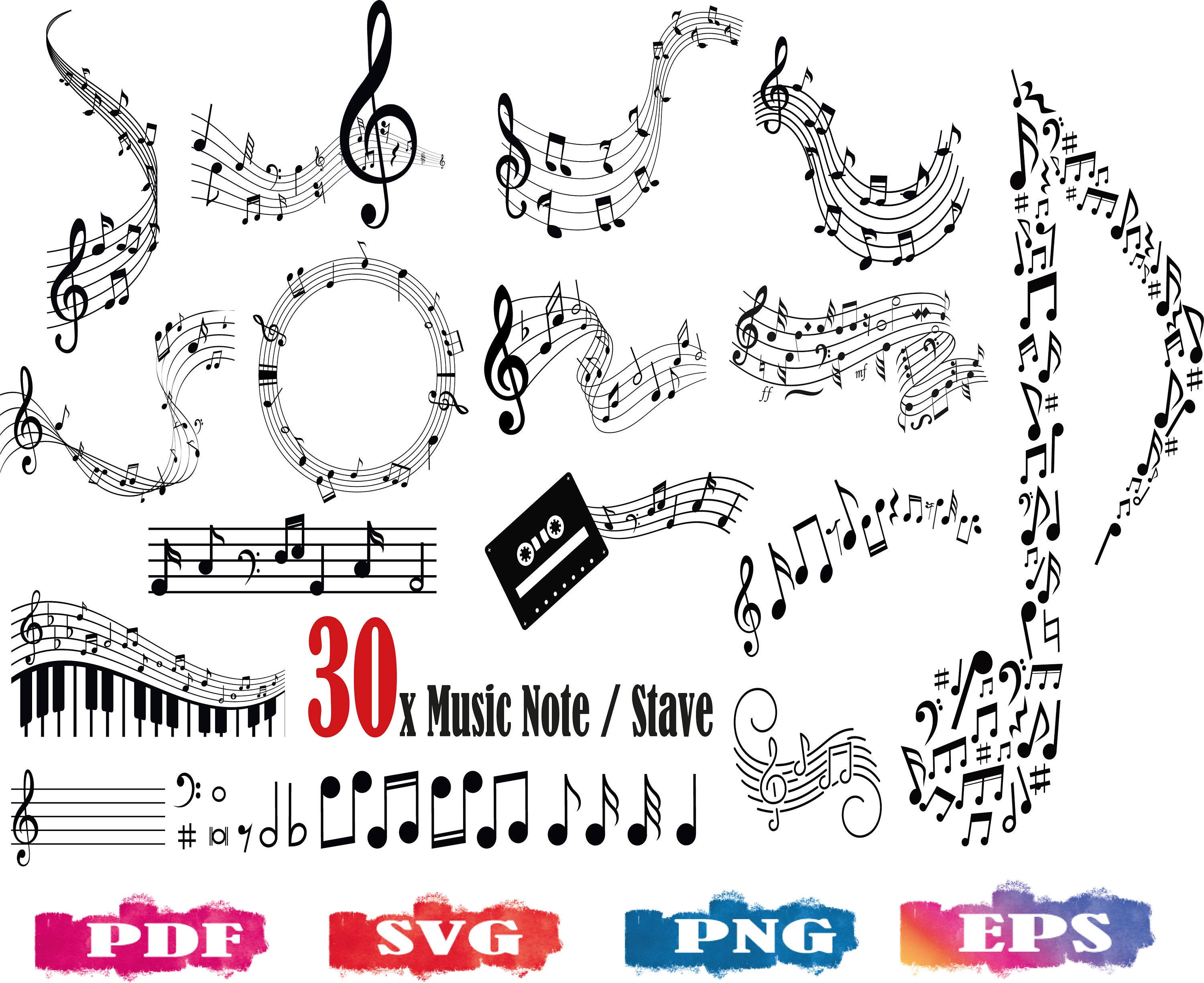 Stave SVG Stave Silhouette Stave Clipart Stave Logo Music - Etsy Australia