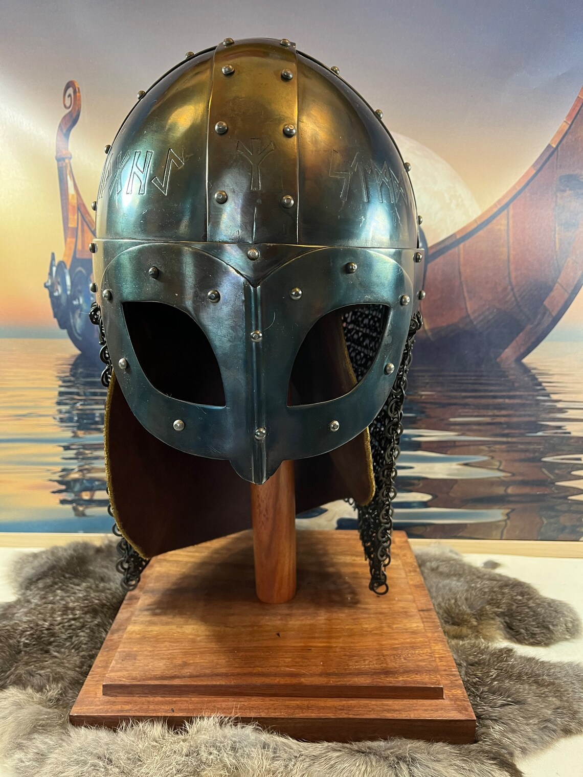 Black Beauty Viking Dragon Helmet Made to Oder Shipping in - Etsy