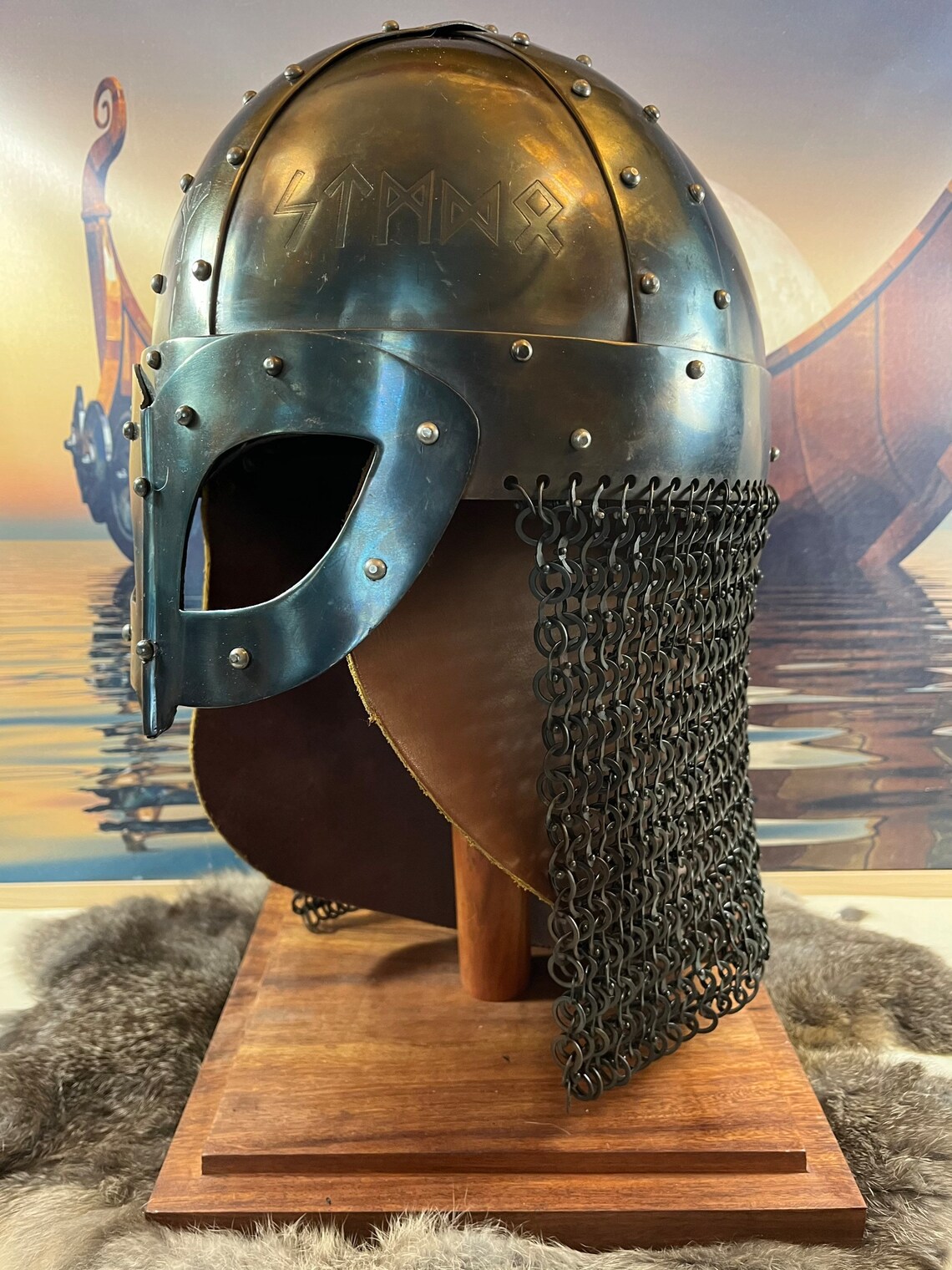 Black Beauty Viking Dragon Helmet Made to Oder Shipping in - Etsy