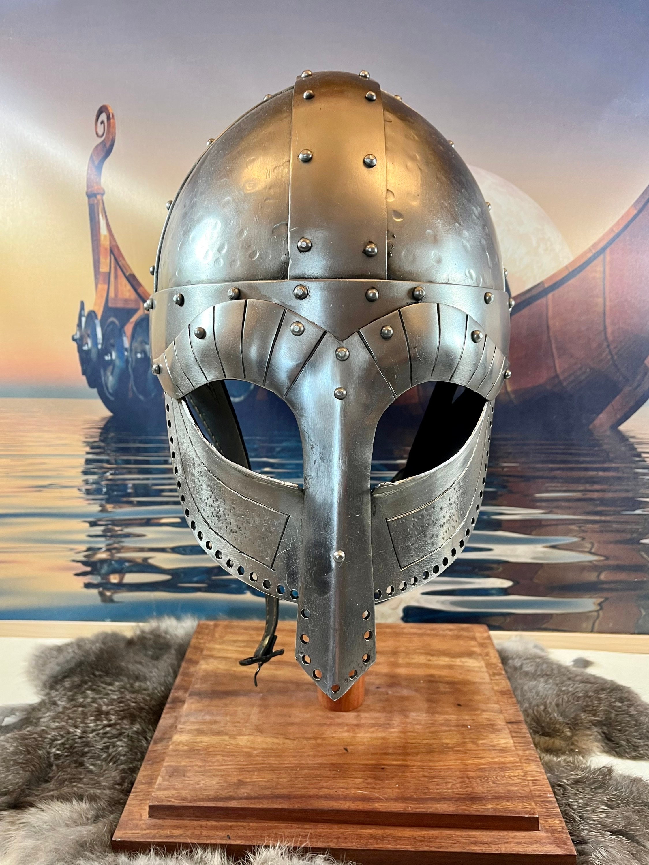 King Harold Viking spectacle helmet 14 gauge steel with 14 gauge ...